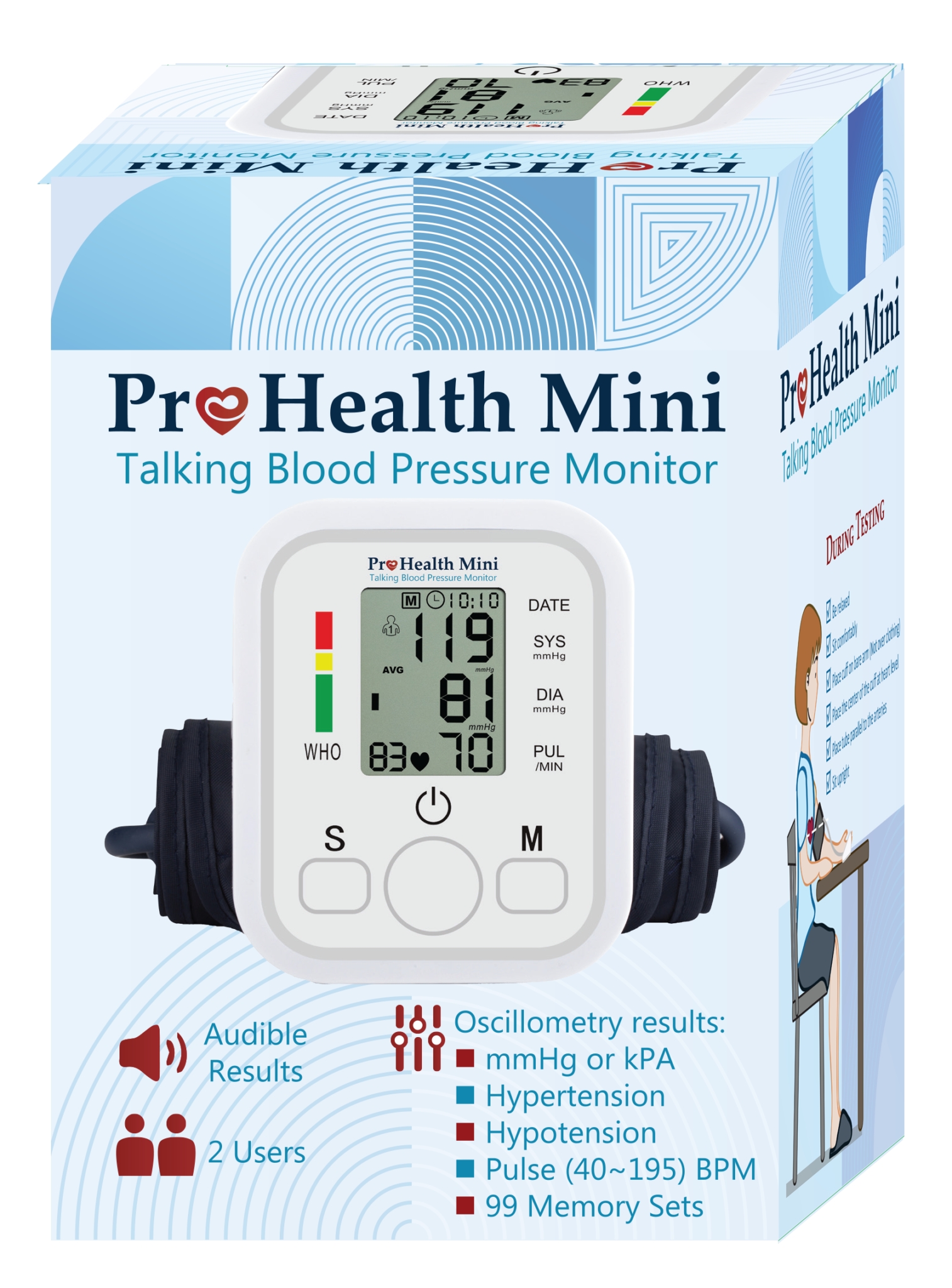 Pro Health Mini: Talking Blood Pressure Monitor – Home Aide Diagnostics