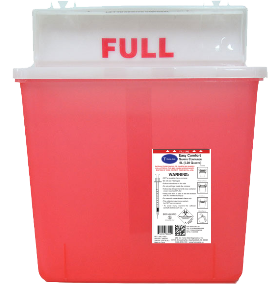 Easy Comfort Sharps Container – 5L – Home Aide Diagnostics