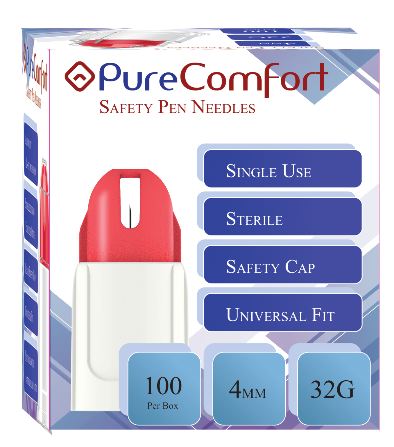 Pure Comfort Safety Pen Needles – Home Aide Diagnostics